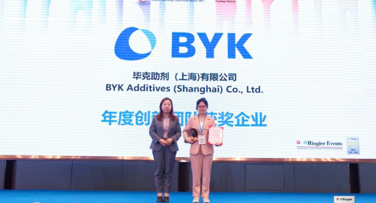 BYK Named 'Innovation Company of the Year' by Ringier - Ink World magazine